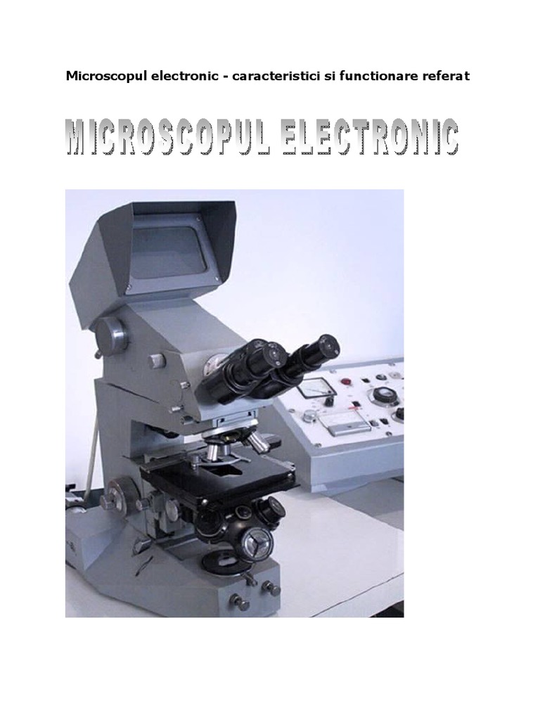 Microscopul Electronic | PDF