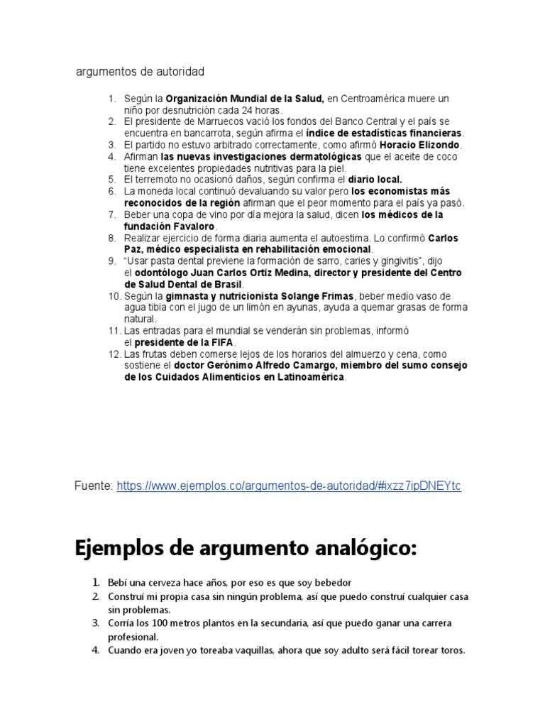 Ejemplos Arg | PDF