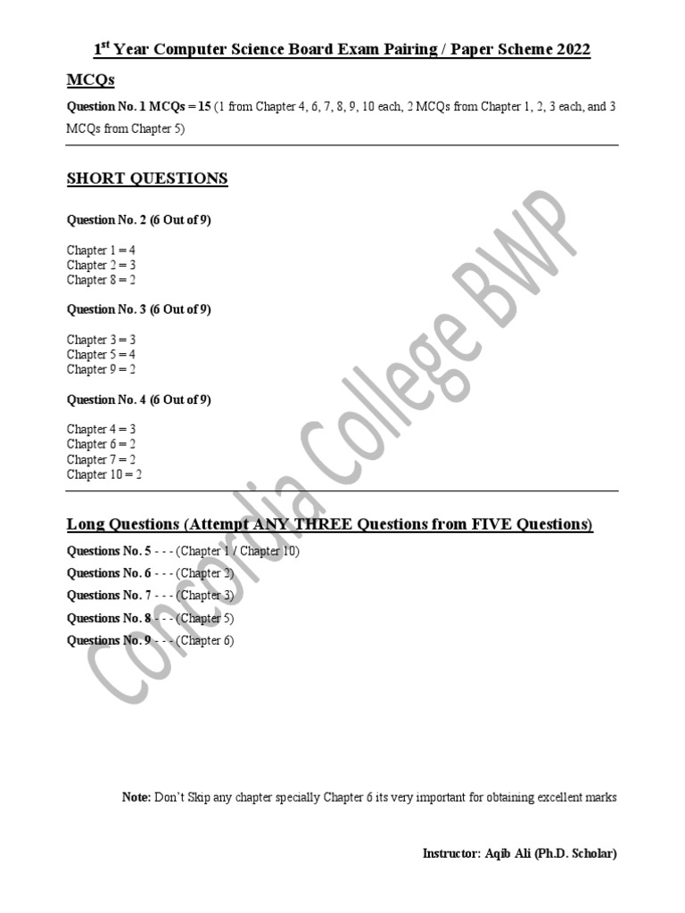 1st Year Computer Science 2022 | PDF | Random Access Memory | Computer ...