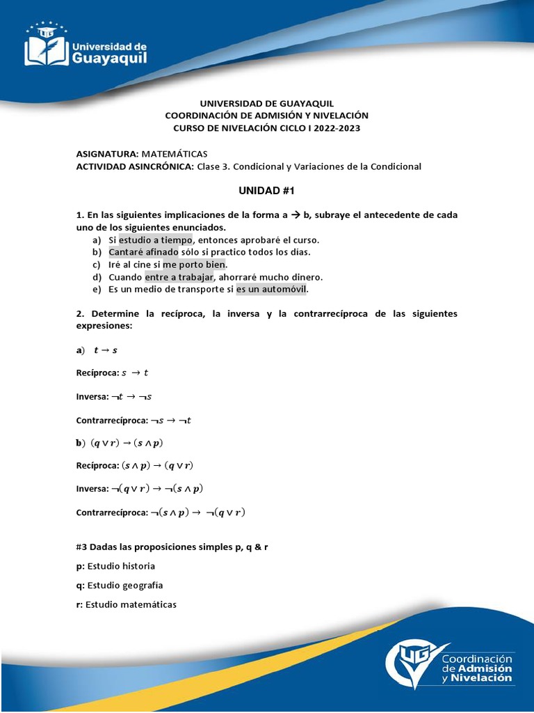 Tarea - U1 - Clase 3 - S1 | PDF
