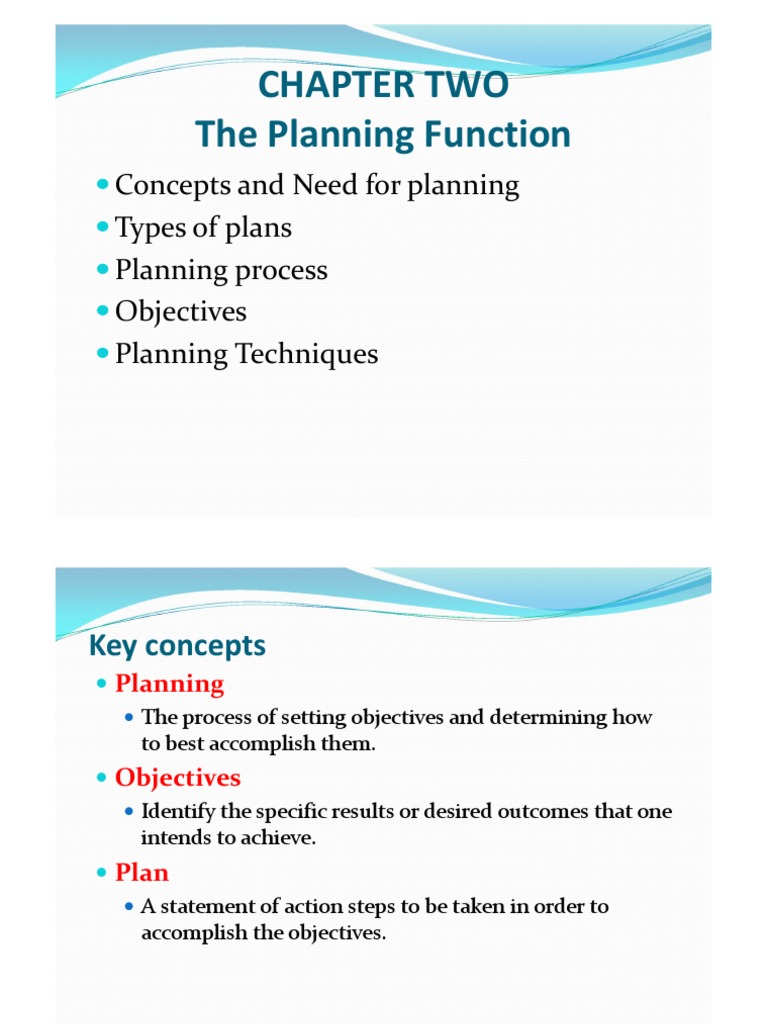 Chapter 2 - The Planning Function | PDF | Scenario Planning | Forecasting