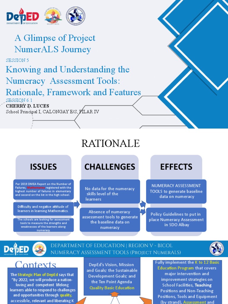 Knowing and Understanding the Numeracy Assessment Tools | PDF ...