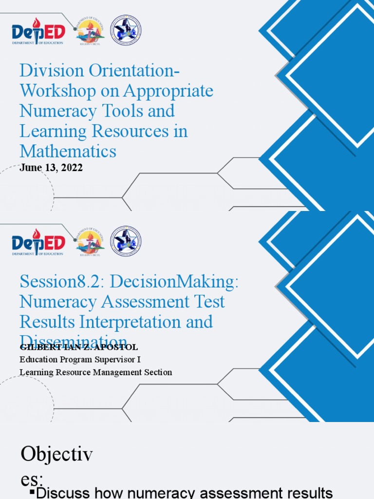 Session 5 - Decision Making Numeracy Assessment Test Results ...