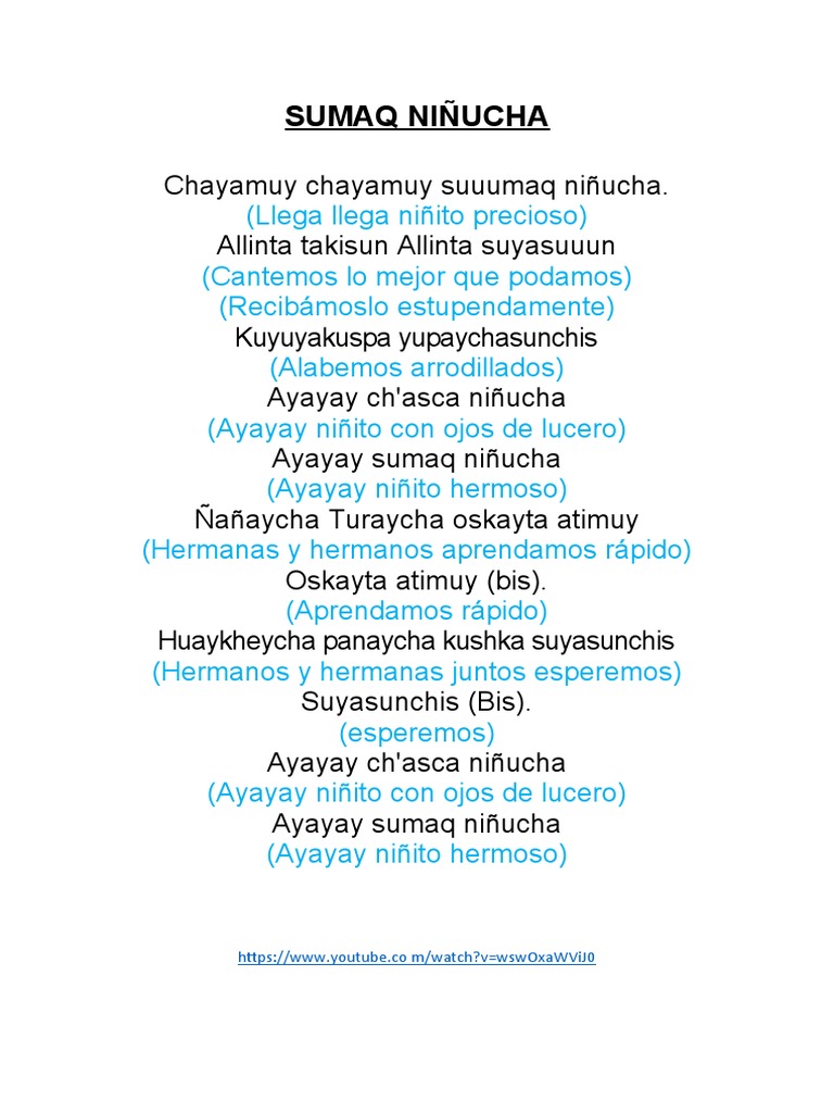 Sumaq Niñucha | PDF