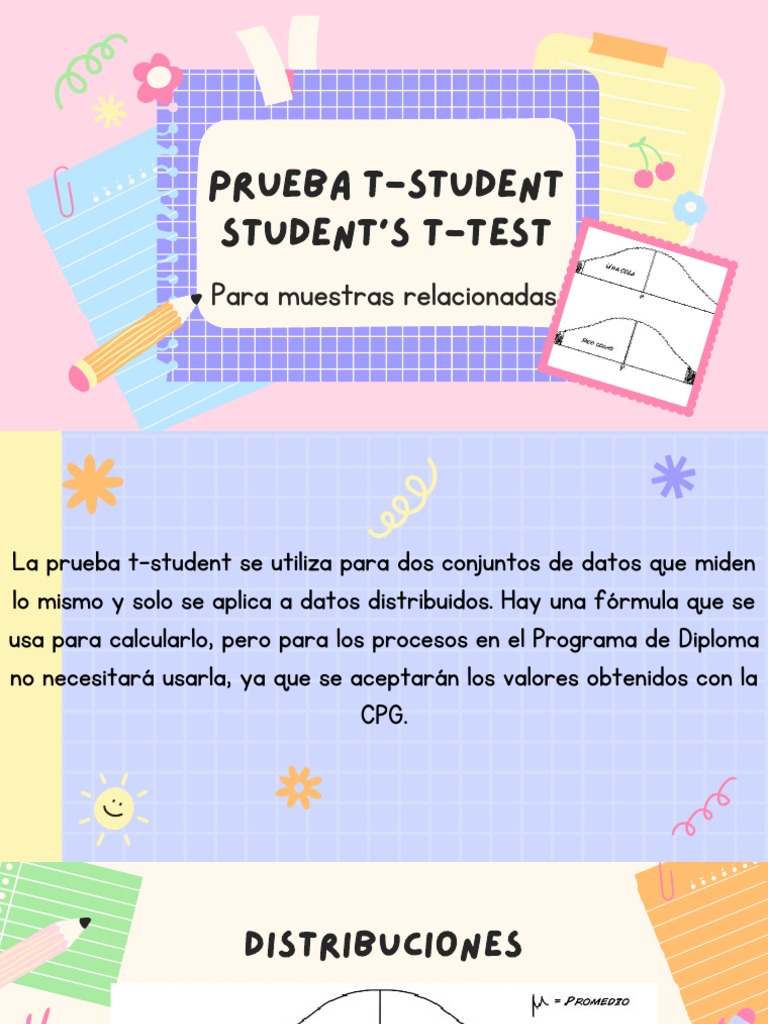 Guía paso a paso para realizar la prueba t de Student para muestras relacionadas | PDF