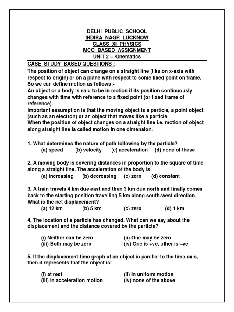 Unit 2 Kinematics | PDF | Acceleration | Velocity