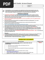 Adult Passport Re-Issue Document Checklist | PDF | Notary Public | Passport