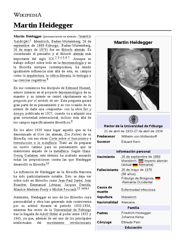 Martin Heidegger | PDF | Martin Heidegger | Ser y tiempo
