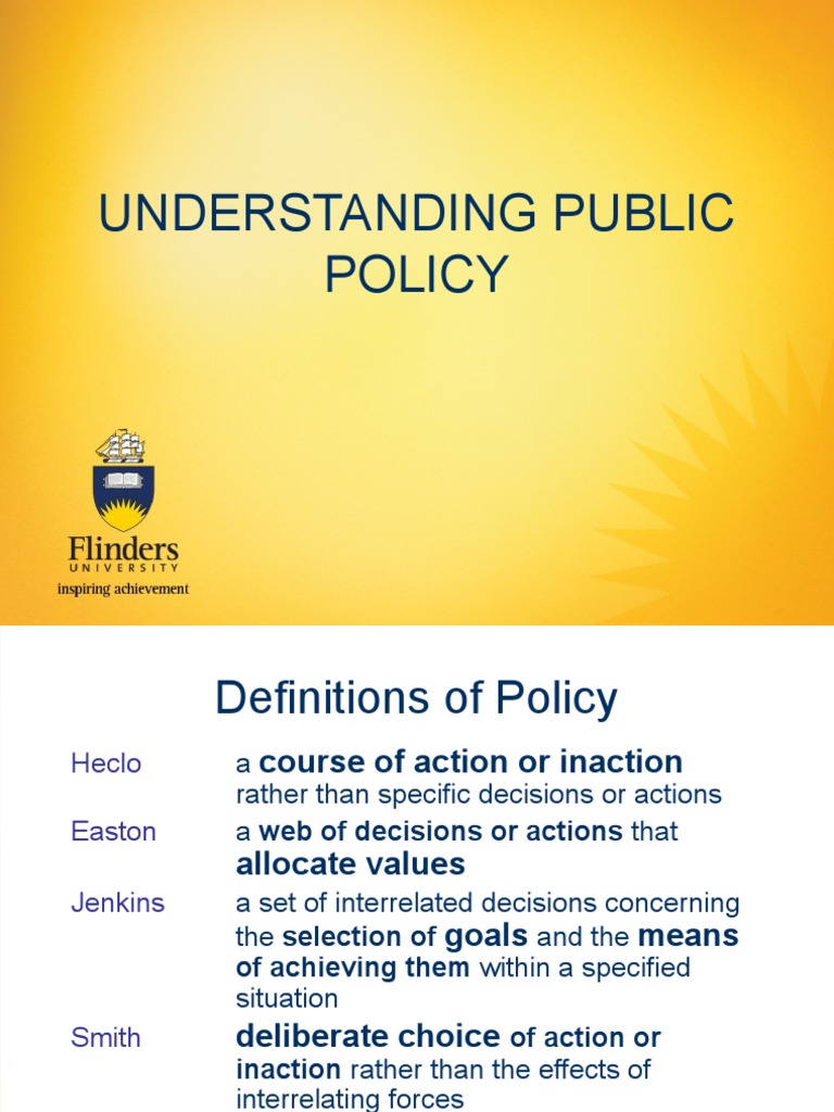 Understanding Public Policy - Summary | PDF