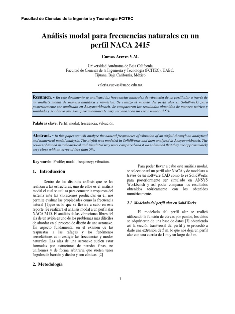 Naca 2415 | PDF | Integral | Superficie sustentadora