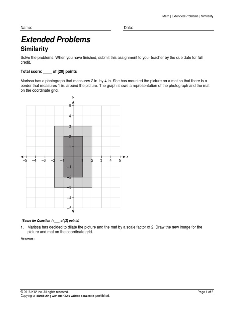 Extended Problems: Similarity | PDF | Area | Mathematics