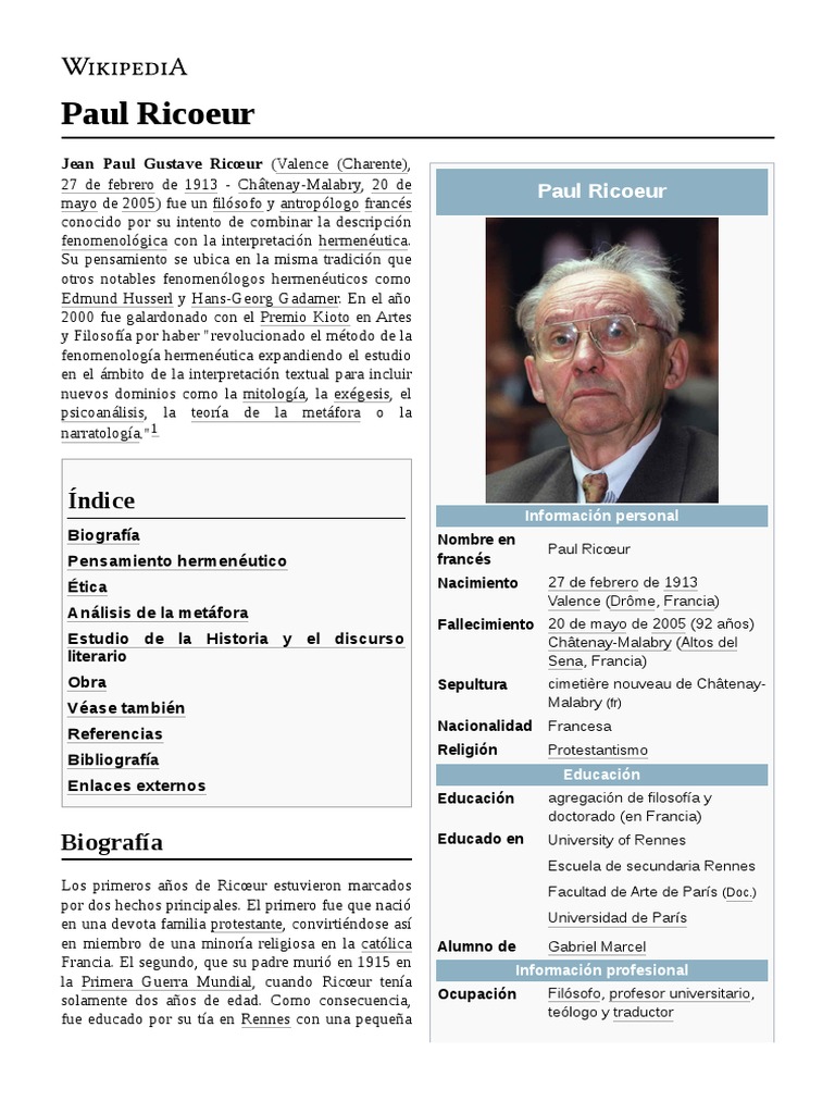 Paul Ricoeur | PDF