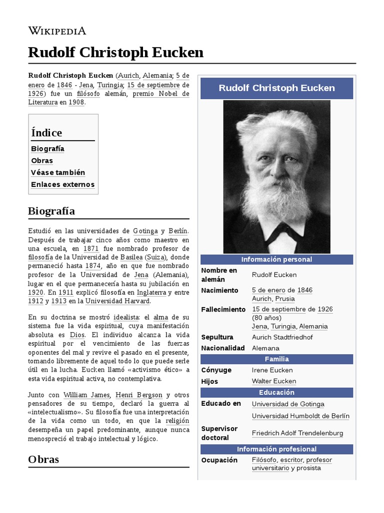 Rudolf Christoph Eucken | PDF