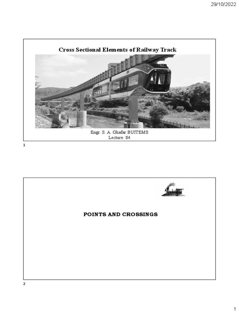 Lecture 05 | PDF | Rail Infrastructure | Transport Lecture 05 | PDF | Rail Infrastructure | Transport