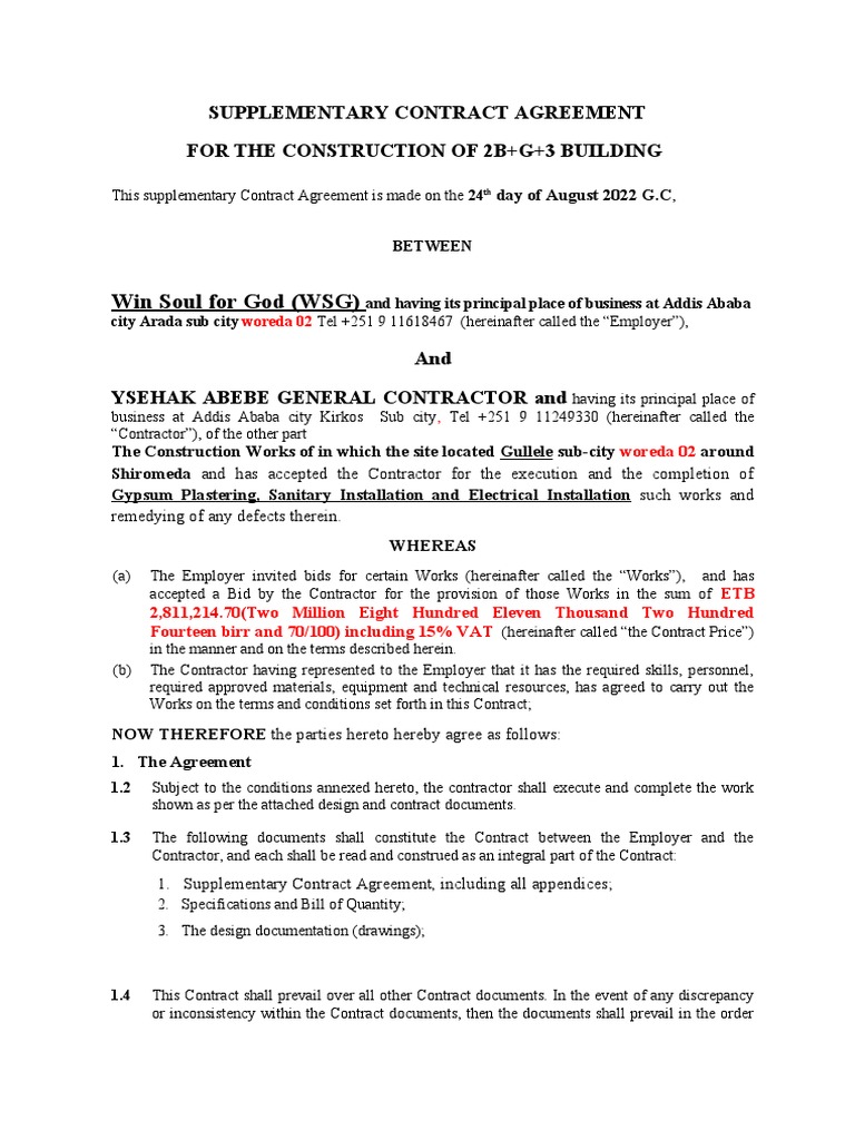 Supplementary Gypsum, Electrical and Sanitary | PDF | Employment | Justice