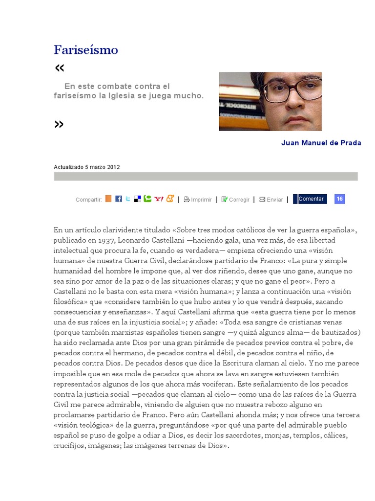 Combate del Fariseísmo en la Iglesia | PDF | Pecado | Iglesia Católica