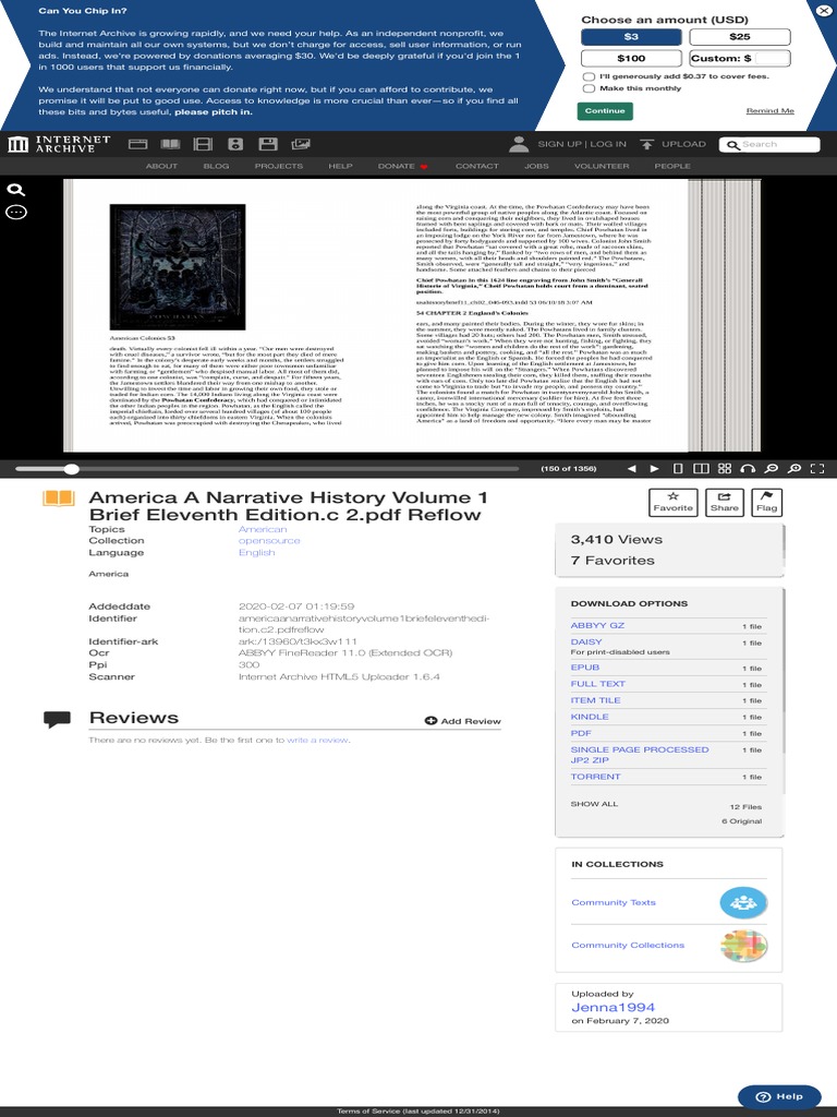 America A Narrative History Volume 1 Brief Eleven | PDF | Jamestown ...