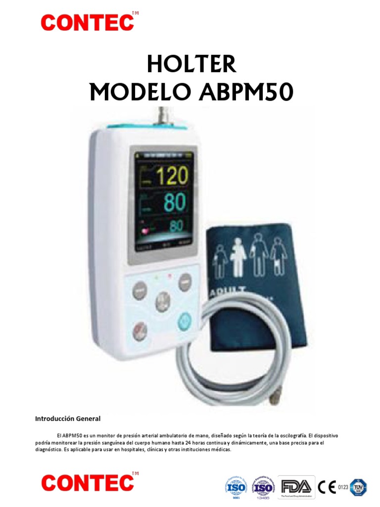 Ficha Tecnica Mapa Abpm50 Contec | PDF | Presión sanguínea | Monitor de ...