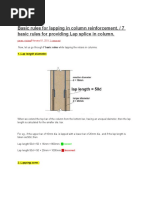 Staggered Lapping of Rebars Explained | PDF | Beam (Structure) | Bending