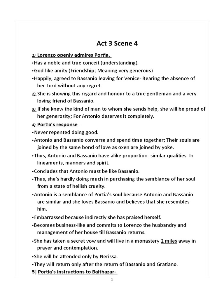 Act 3 Scene 4 | PDF | The Merchant Of Venice