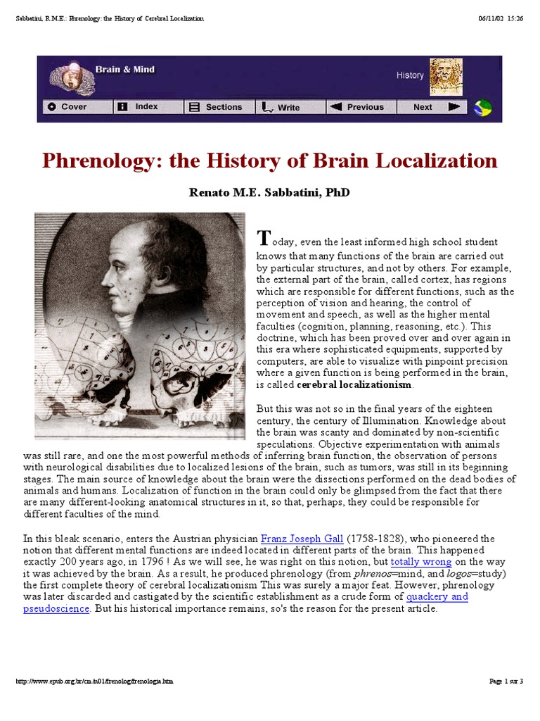 Phrenology Pdf Science Brain