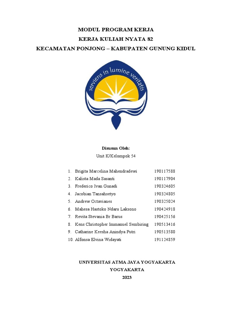 Fix - (02) Blanko Modul Program Kerja KKN 82 | PDF | Karier & Perkembangan
