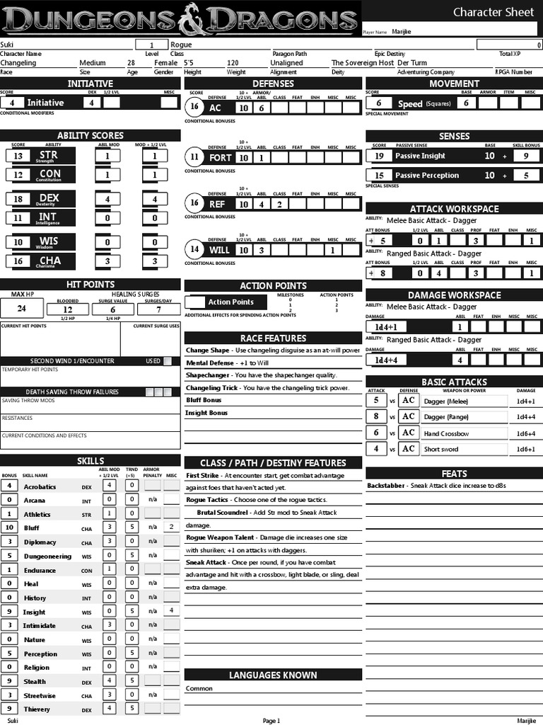 Suki Level 1 | PDF | Role Playing Games