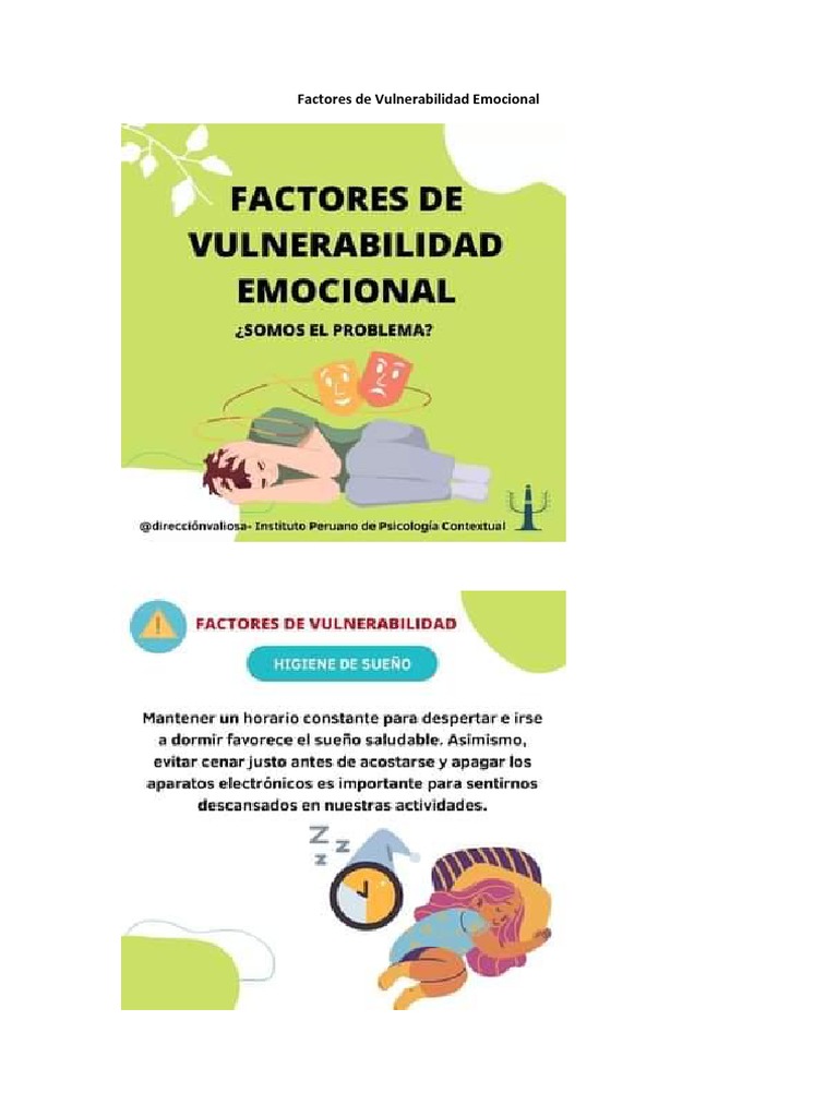 Factores de Vulnerabilidad Emocional | PDF