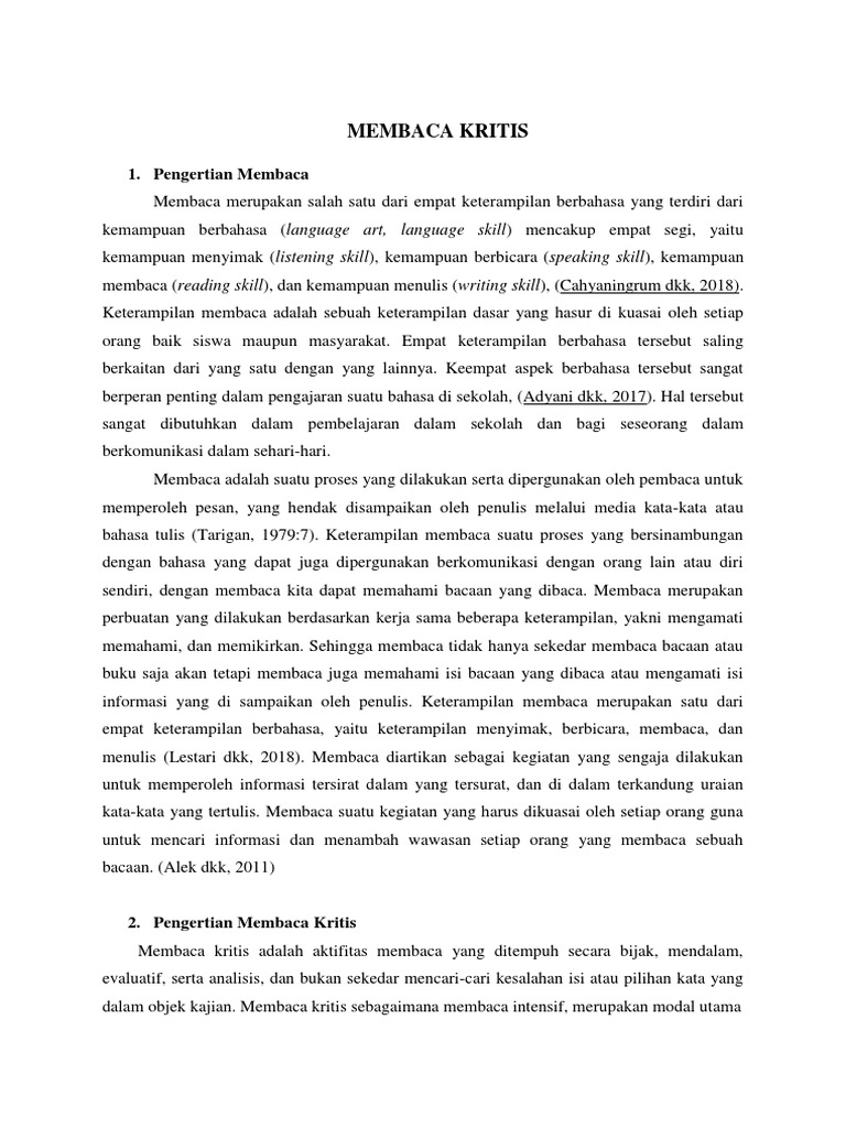 MEMBACA KRITIS 838ejdjd | PDF