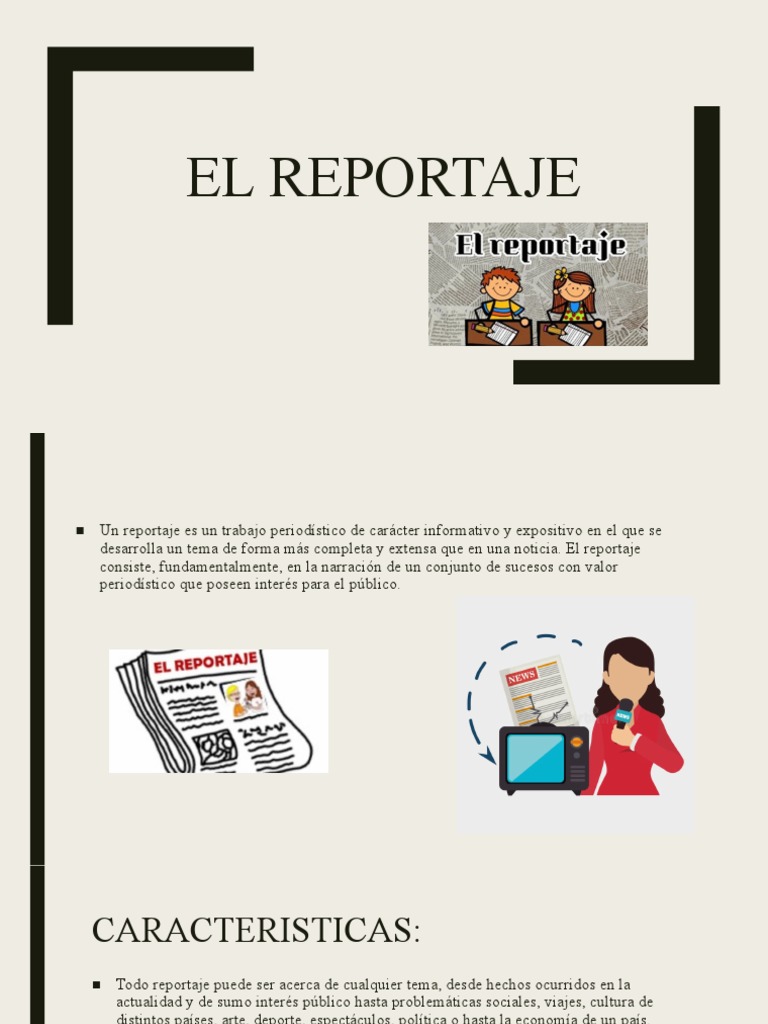 El Reportaje 10mo A | PDF | Periodista | Narración