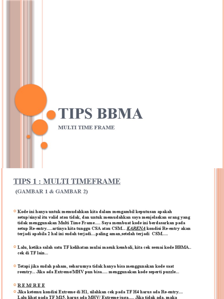 Strategi BBMA Multi Time Frame | PDF