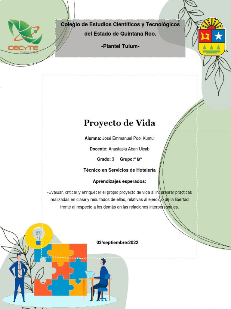Pool - Kumul - José - Emmanuel - Proyecto de Vida - Etica - P1S1 | PDF ...