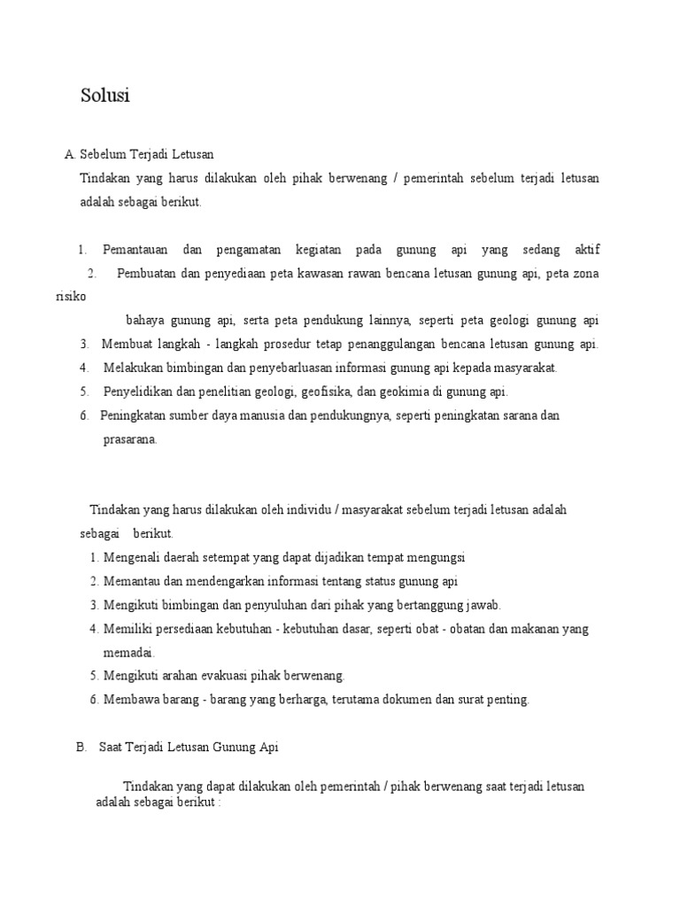 Solusi (Gunung Berapi) | PDF | Pengembangan Diri | Sains & Matematika