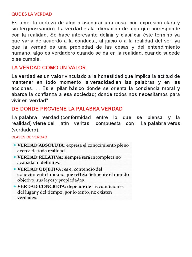 Que Es La Verdad | PDF | Filosofía