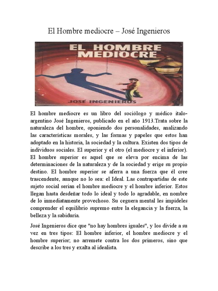 El Hombre Mediocre | PDF