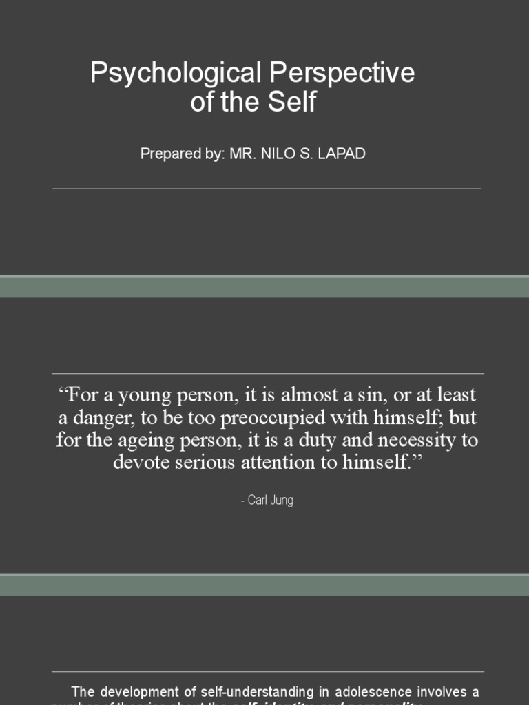 Psychological Perspective Chapter 4 | PDF | Id | Self Concept