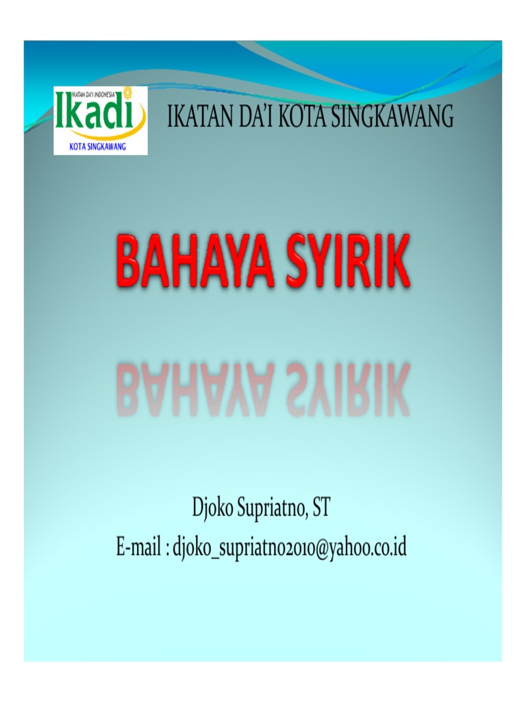 Bahaya Syirik | PDF