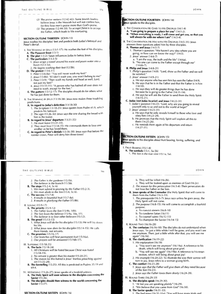 Bible Outline (Scanned, PDF | PDF | Gospel Of John | Saint Peter