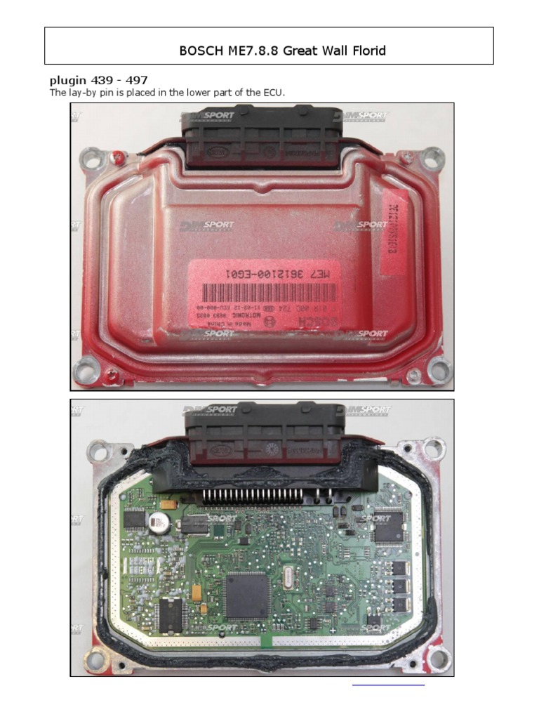 Bosch ME7.8.8 ECU Connection Guide | PDF