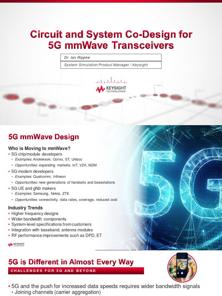 Circuit and System Co-Design For 5G Mmwave Transceivers | PDF | Amplifier | Antenna (Radio)