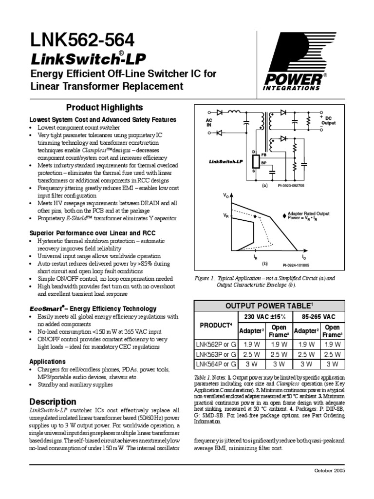 LNK562 564 | PDF | Rectifier | Capacitor
