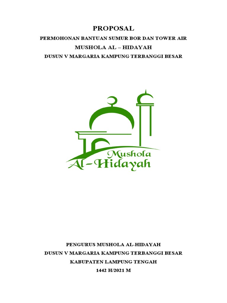 Proposal Pekerjaan Sumur Bor Mushola Al Hidayah 2 | PDF