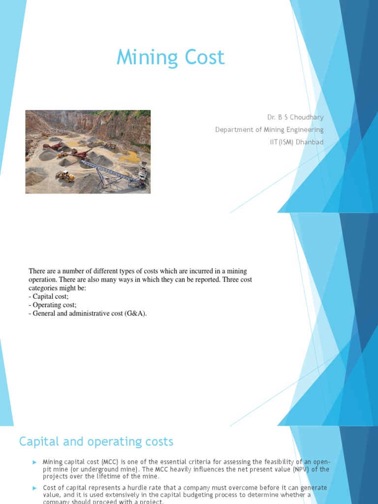 Mining Cost | PDF | Statistics | Mining