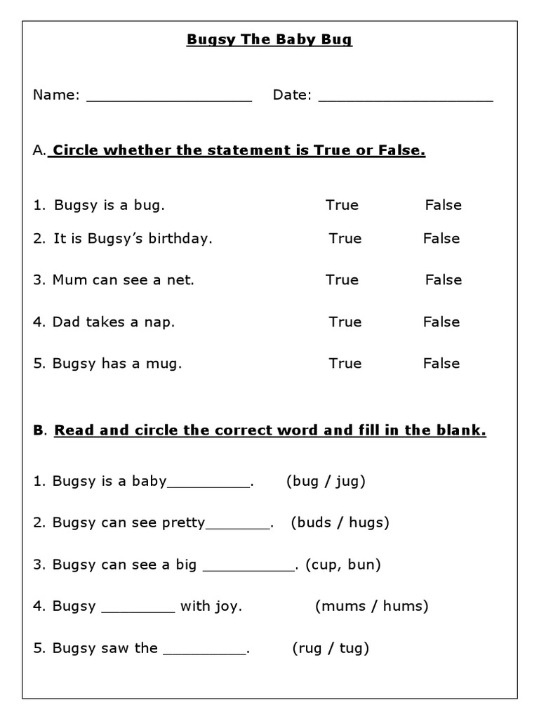 Bugsy The Baby Bug | PDF