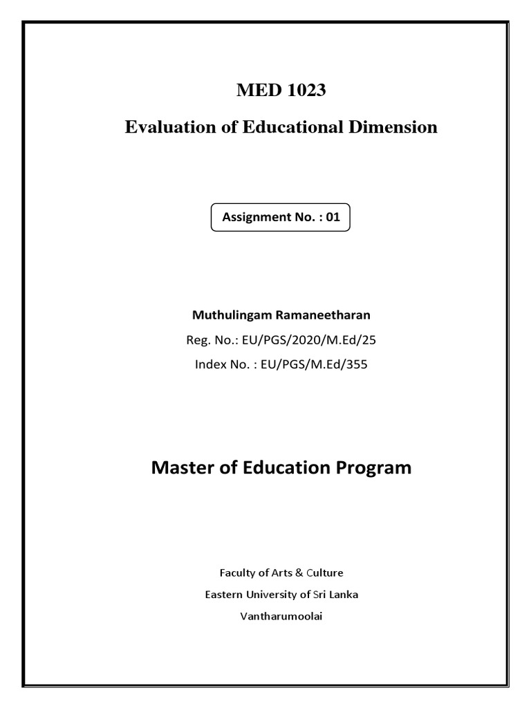 Med 1023 Assignment 01 Pdf