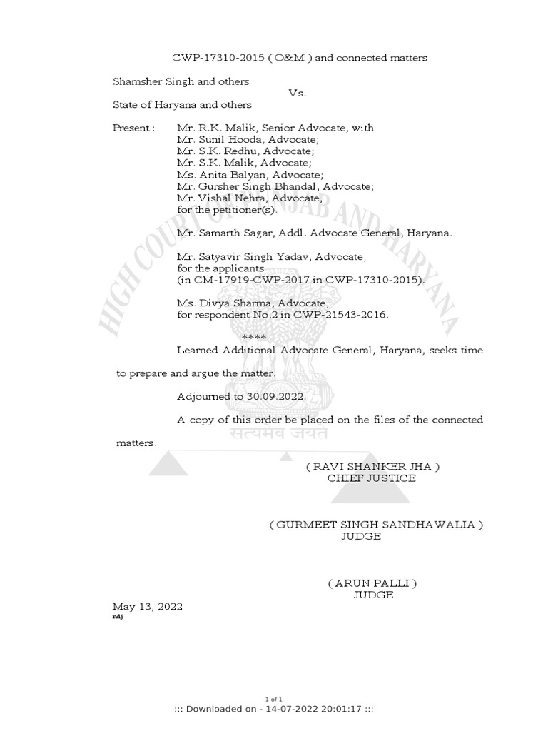 CWP 17310 2015 13 05 2022 Interim Order | PDF | Law
