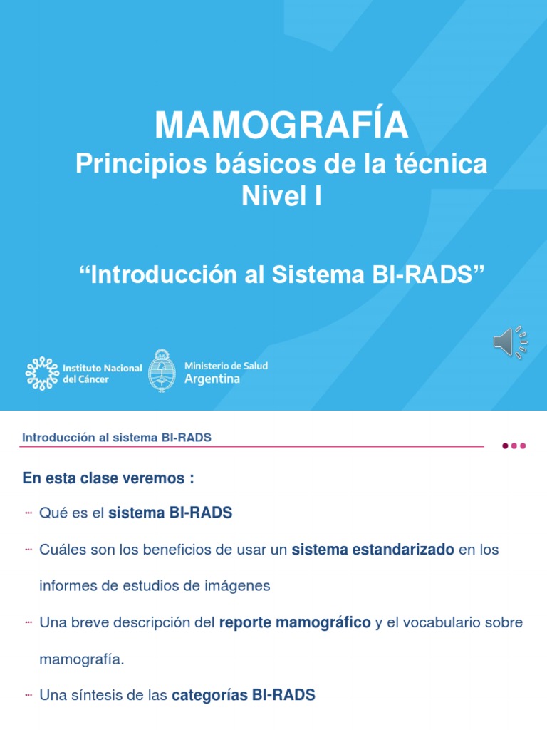 Introducción al Sistema BI-RADS | PDF | Mamografía | Cáncer de mama