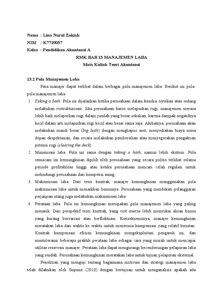 Teori Akuntansi RMK 13 | PDF