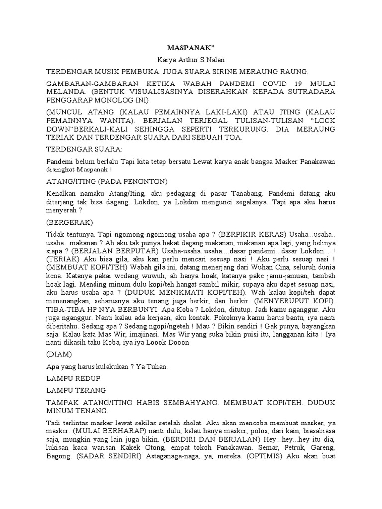 Naskah Monolog | PDF