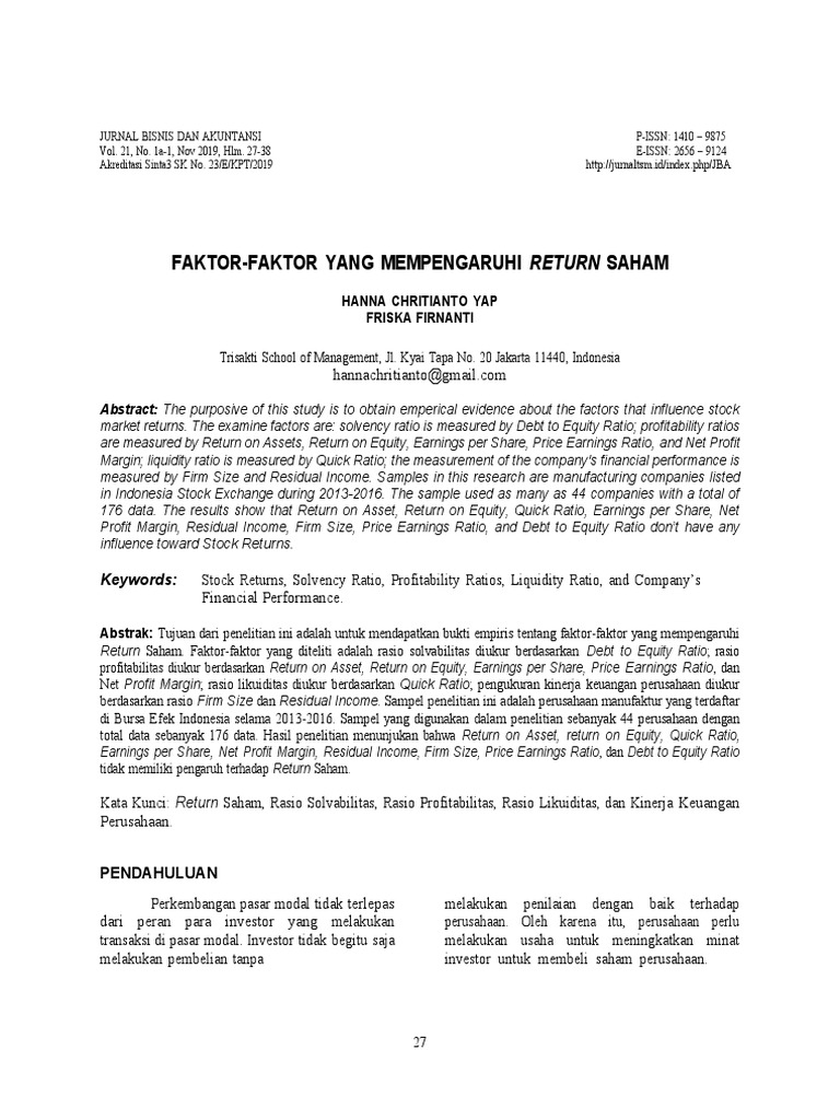 Review Jurnal | PDF | Cost Of Capital | Equity (Finance)